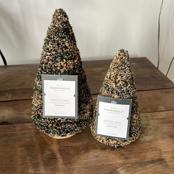 Threshold | Holiday | Set Of 2 Threshold Raffia Trees 95h And 65h ...